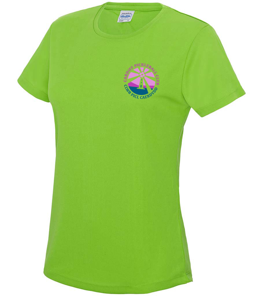 Cardiff Pickleball Club Ladies Player Top [Colour – Electric Green ...